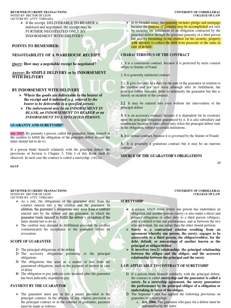 GUARANTY | PDF | Guarantee | Surety