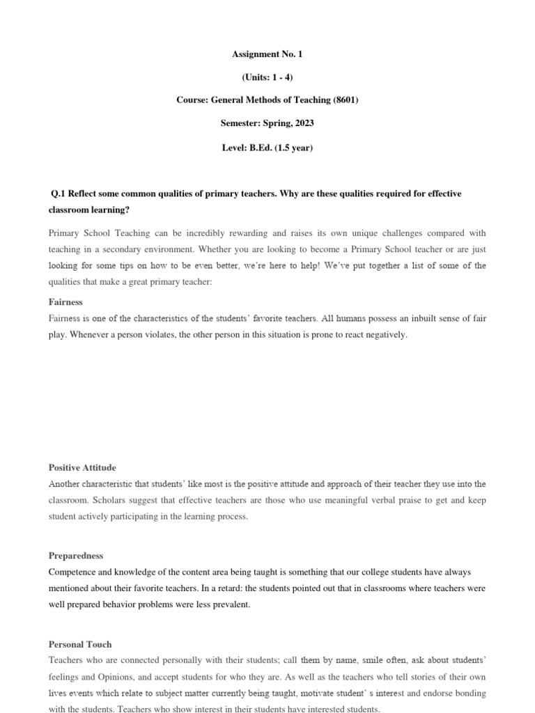 8601 Assignmnt 1 | PDF | Inquiry Based Learning | Differentiated Instruction