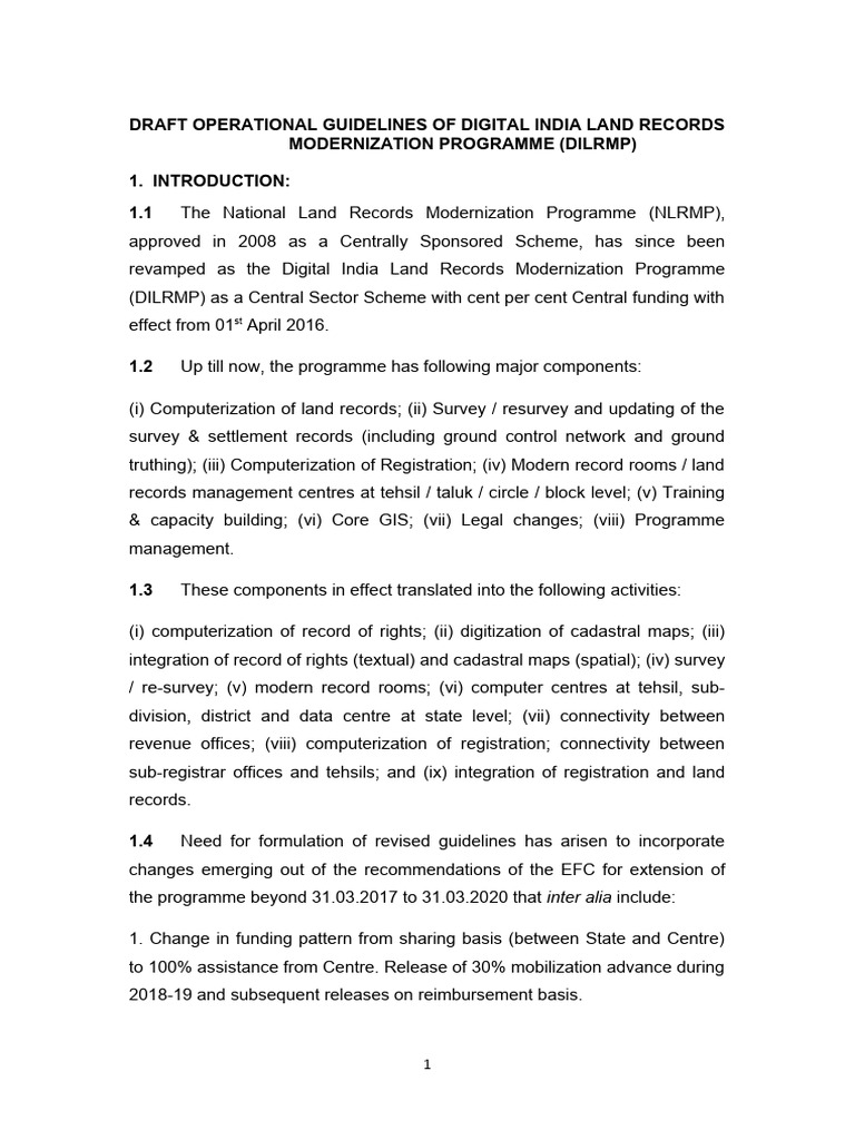 Final Draft Revised Guideline of DILRMP With Manual | PDF | Computer ...