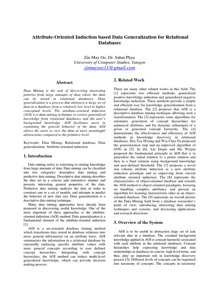 PSC 2010 Paper | PDF | Databases | Data Mining