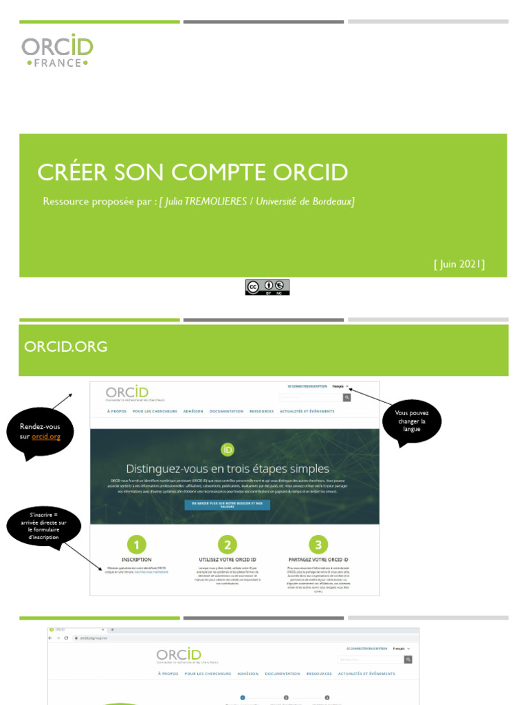 Tuto Creer Son Orcid | PDF