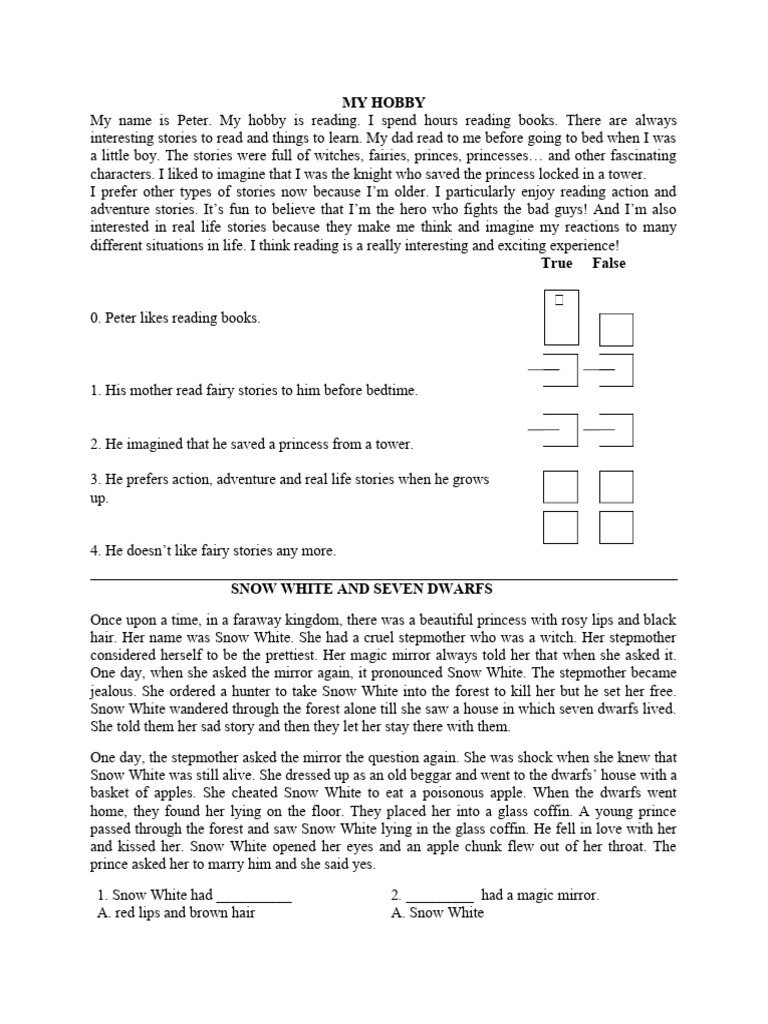 Reading Gi A K 2 | PDF | Snow White | Fairy Tales