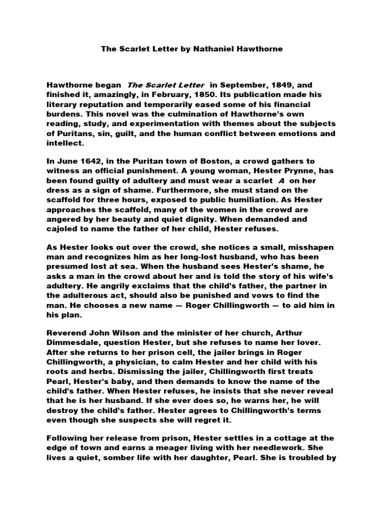 The Scarlet Letter by Nathaniel Hawthorne | PDF | The Scarlet Letter ...