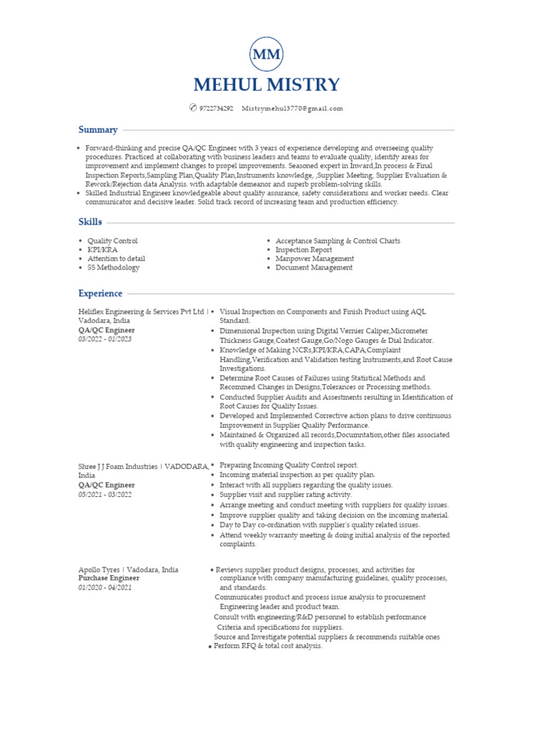 Finalize Resume. | PDF | Quality Assurance | Business Process