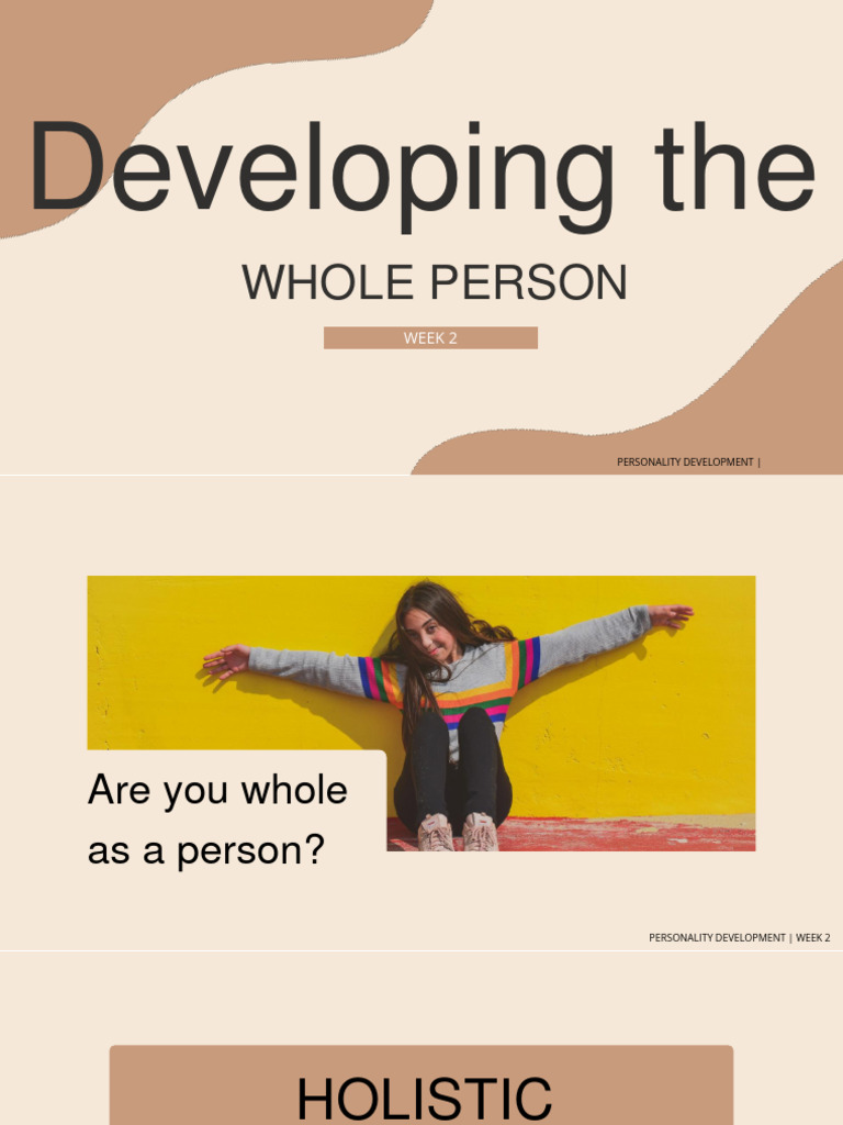 WEEK 2 Developing The Whole Person | PDF | Thought | Feeling