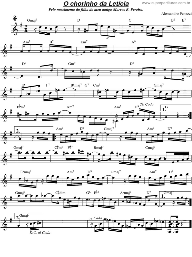 (Superpartituras - Com.br) o Chorinho Da Leticia | PDF