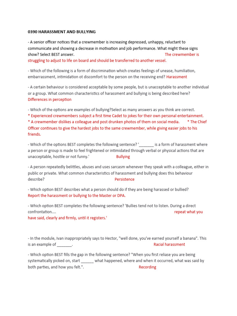 Understanding Harassment and Bullying | PDF | Bullying | Sexual Harassment