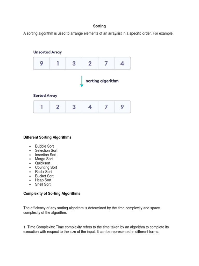 Sorting | PDF | Computational Complexity Theory | Time Complexity Sorting | PDF | Computational Complexity Theory | Time Complexity