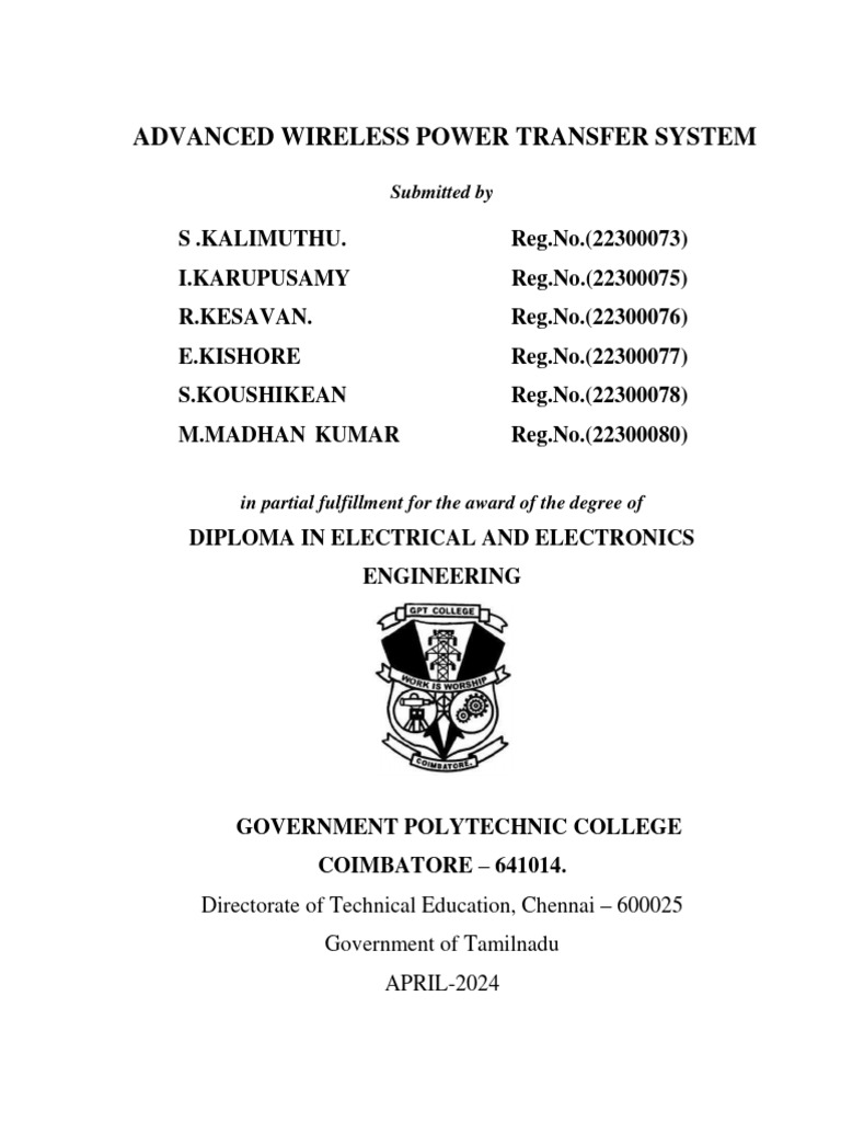 Advanced Wireless Power Transfer System | PDF | Power Inverter | Rectifier