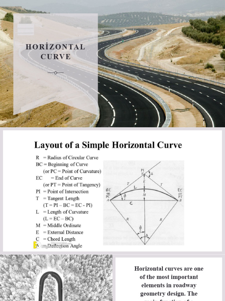 Horizontal and Vertical Curve Design | PDF | Transportation Engineering ...