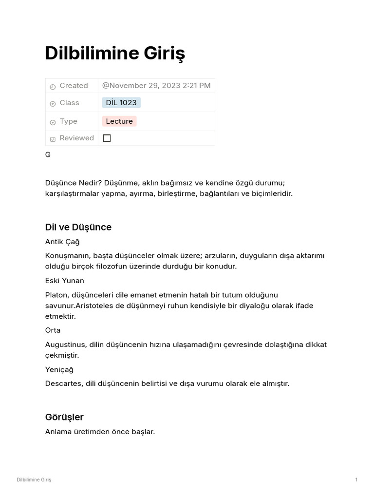 Dilbilimine Giri | PDF