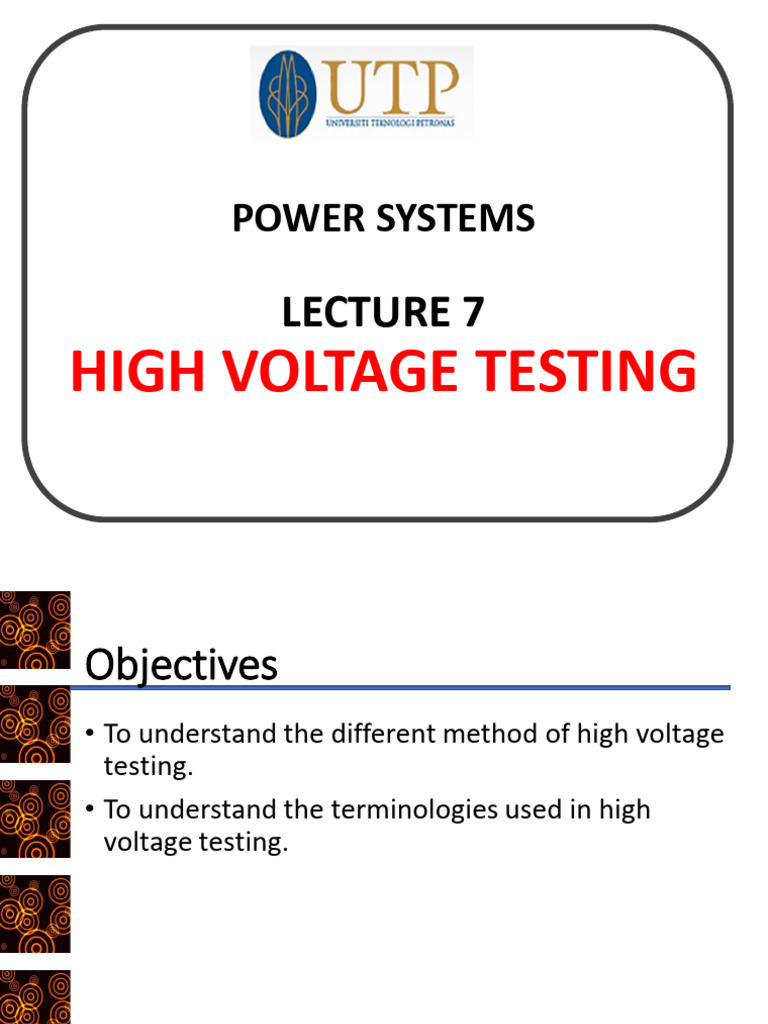 High Voltage Transformer Testing Overview | PDF | Transformer ...