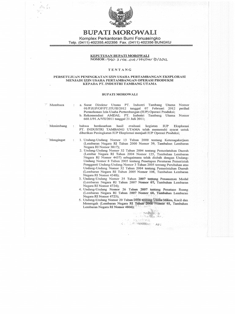 Surat Keputusan Bupati | PDF