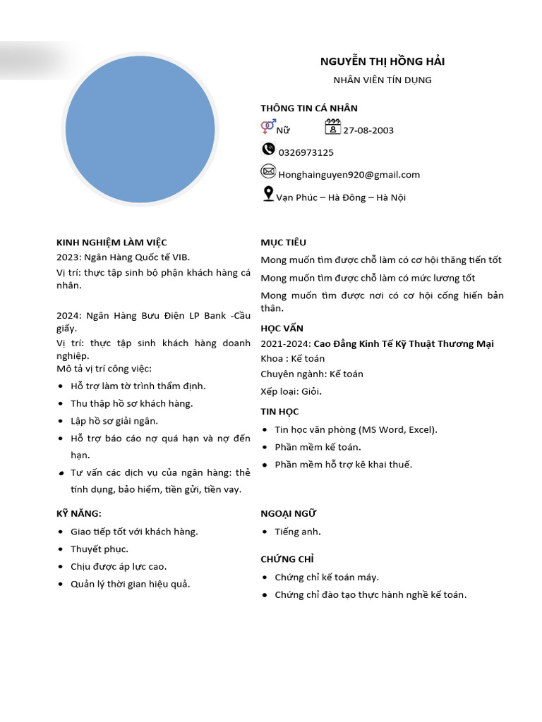 Curriculum Vitae NTHH - Docx2902 | PDF