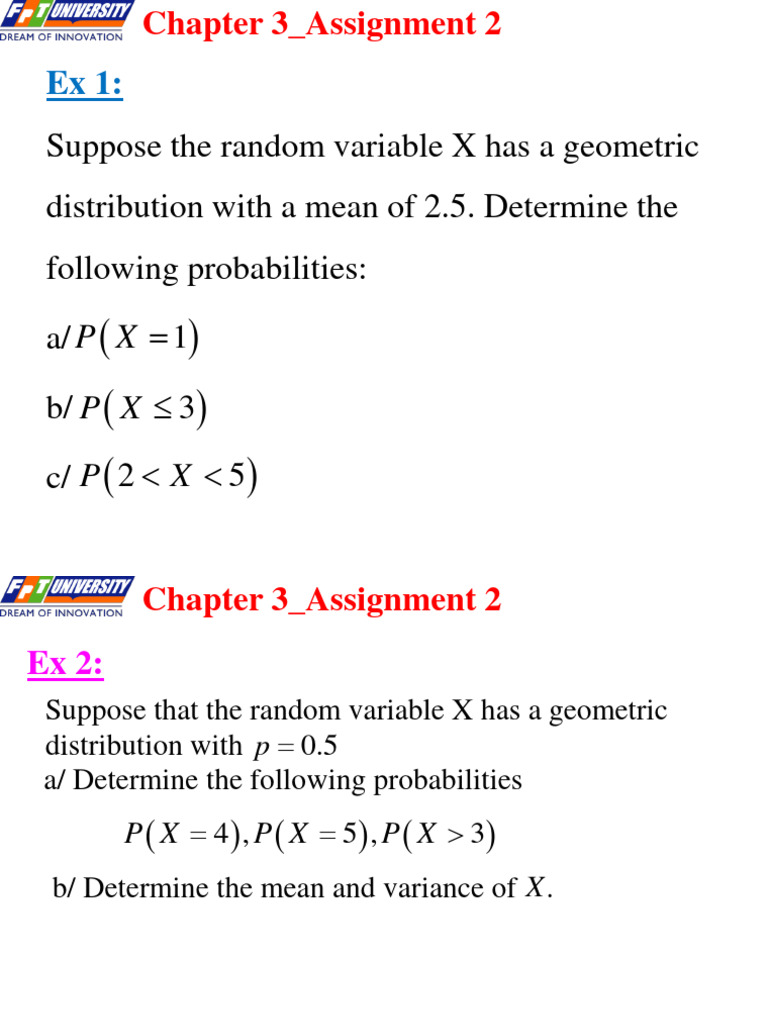 SPRING2024 - Chapter 3 - Assignment 02 | PDF | Probability Distribution | Statistical Theory