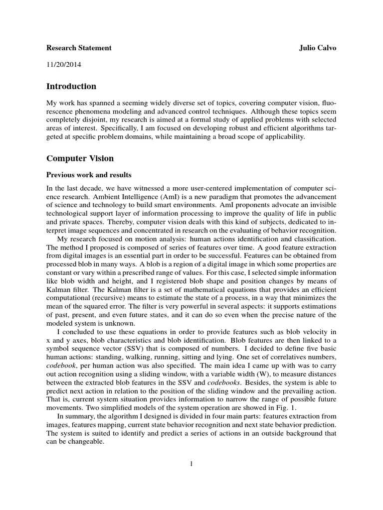 Research on Computer Vision & Control Systems | PDF | Cosmic Ray ...