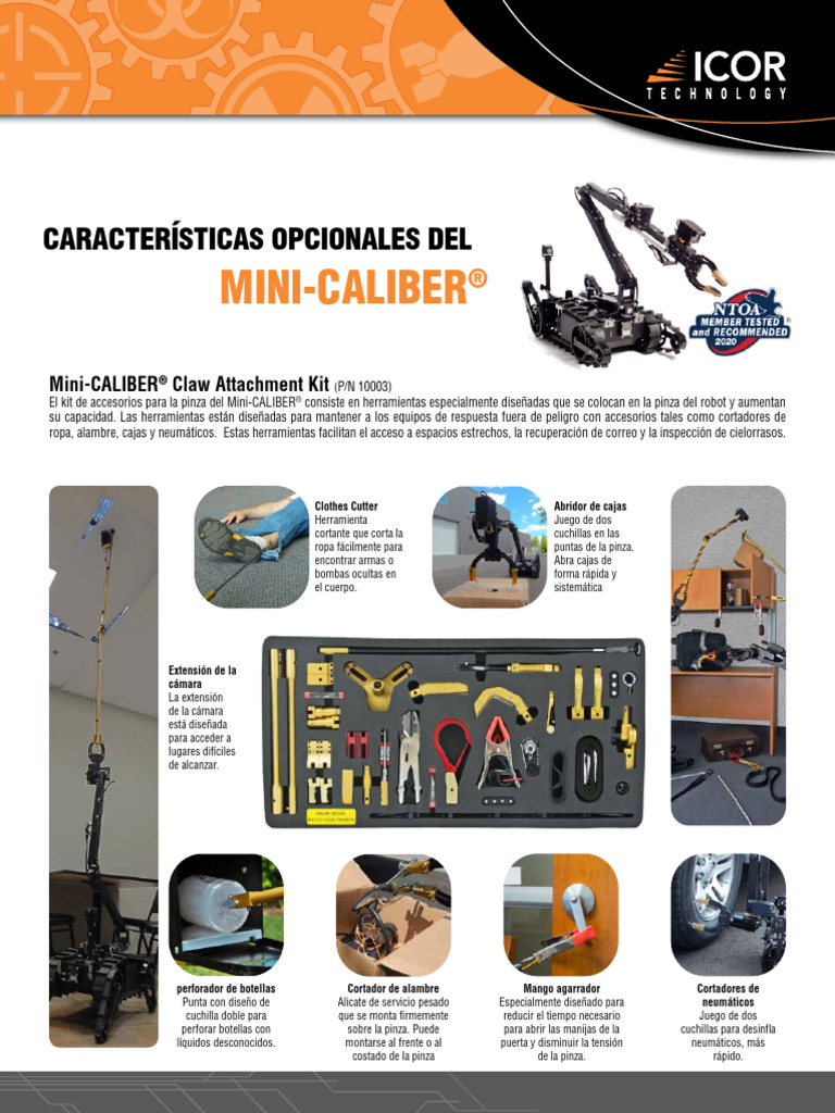 Optional Accessories Mini CALIBER® en Espanol v2.0 | PDF | Ingenieria ...