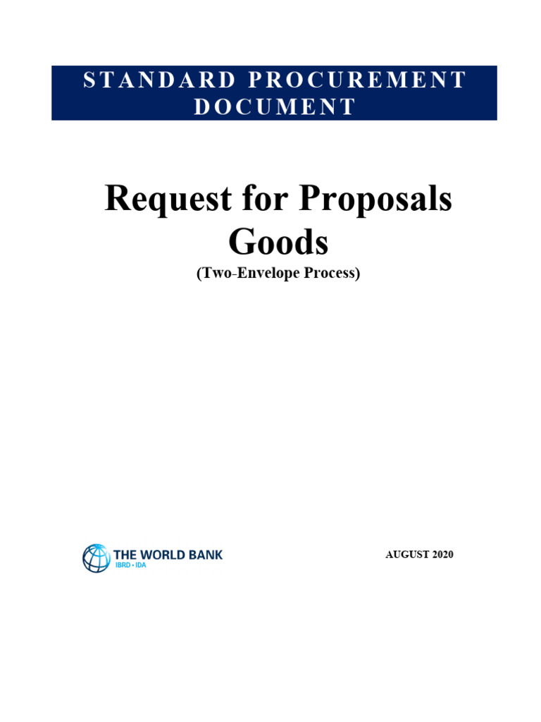 SPD Request For Proposals Goods August 20202 Envelope | PDF | Request ...