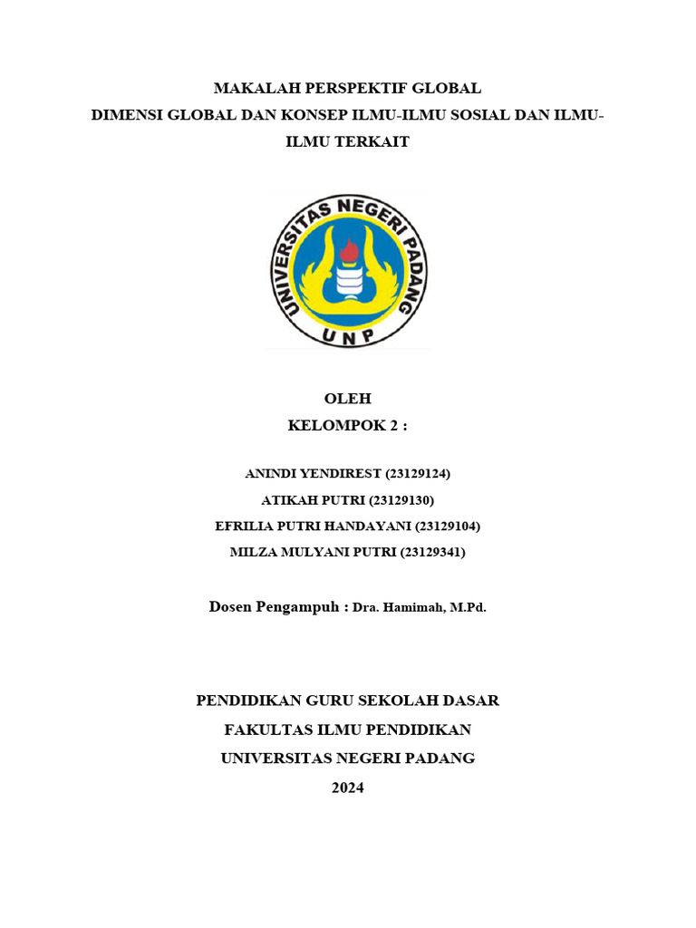 Makalah - Perspektif - Global - KLPK 2 | PDF | Ilmu Sosial | Sains & Matematika