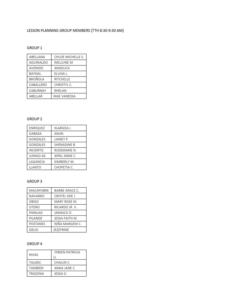 Lesson Planning 3 | PDF
