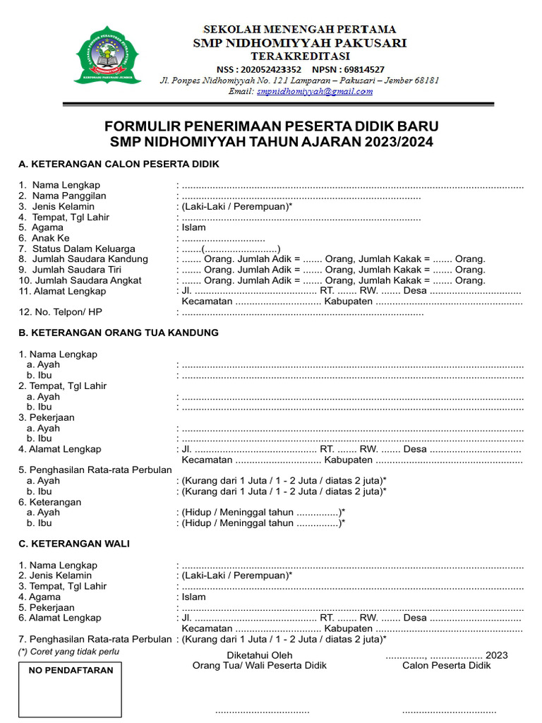 Form SMP 2023-2024-1 | PDF