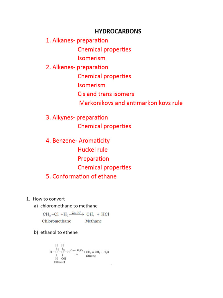 Hydrocarbons | PDF | Alkene | Chemistry