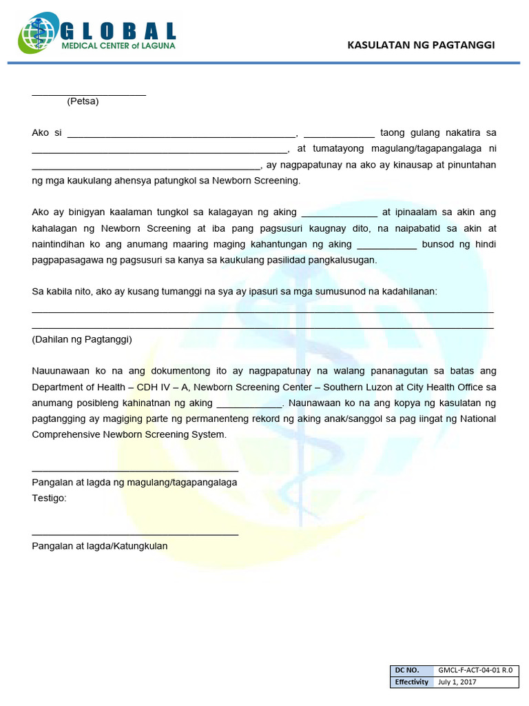 Kasulatan NG Pagtanggi | PDF