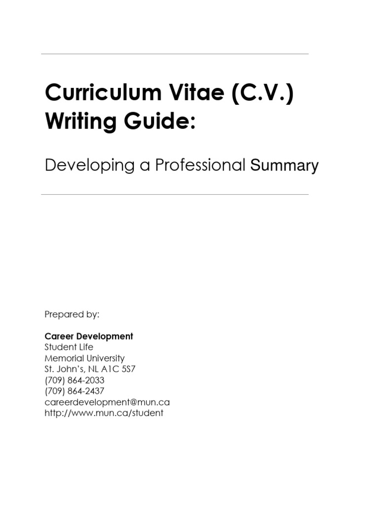 CV Guide 2018 | PDF