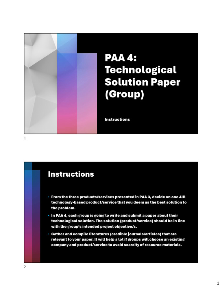 PAA 4 Paper Instructions | PDF | Business | Business Economics