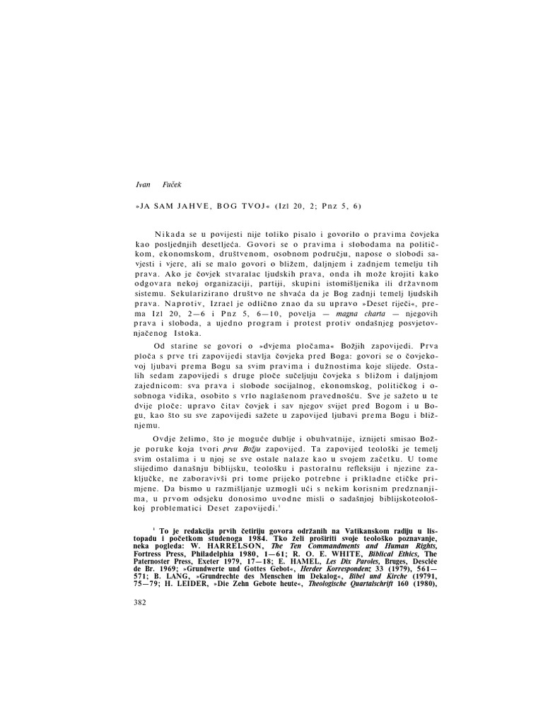 5.3 - Ivan Fucek, Ja Sam Jahve, Bog Tvoj (Izl 20, 2 PNZ 5, 6) | PDF