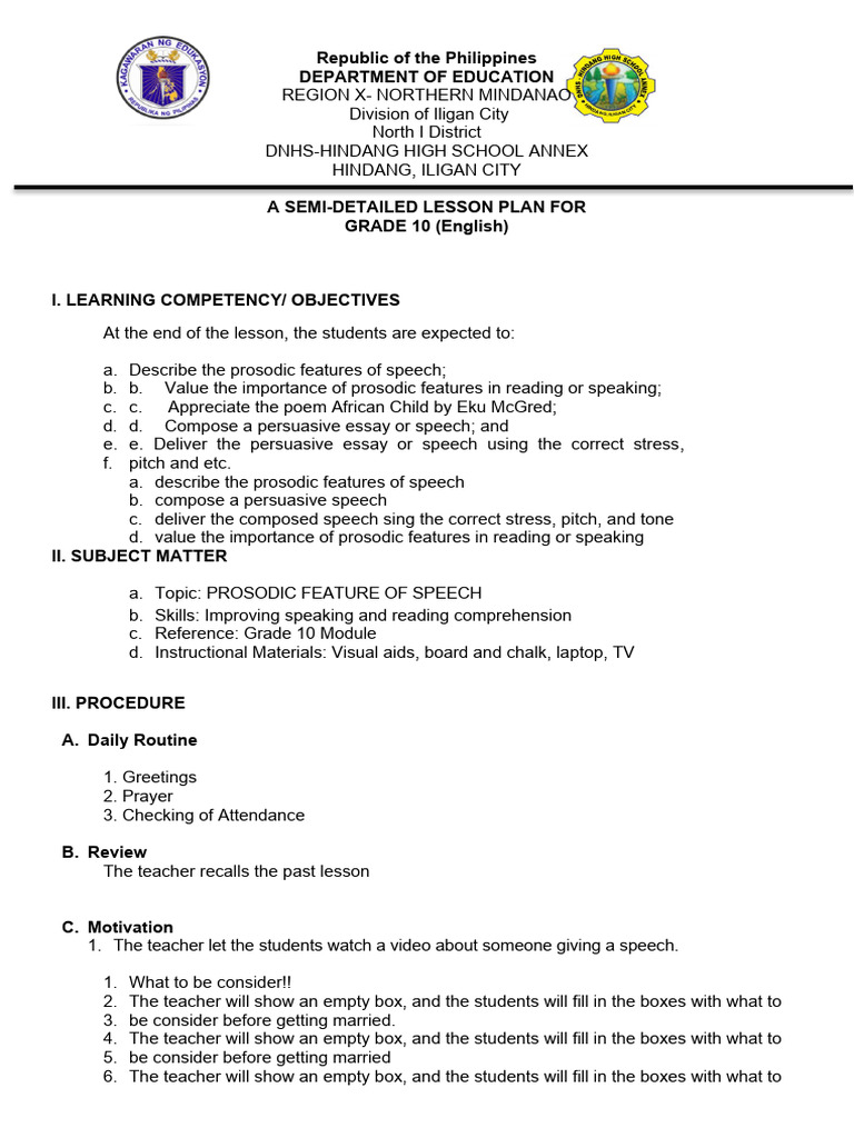 3q Semi Lp 10 Prosodic Features Pdf Human Voice Human Communication