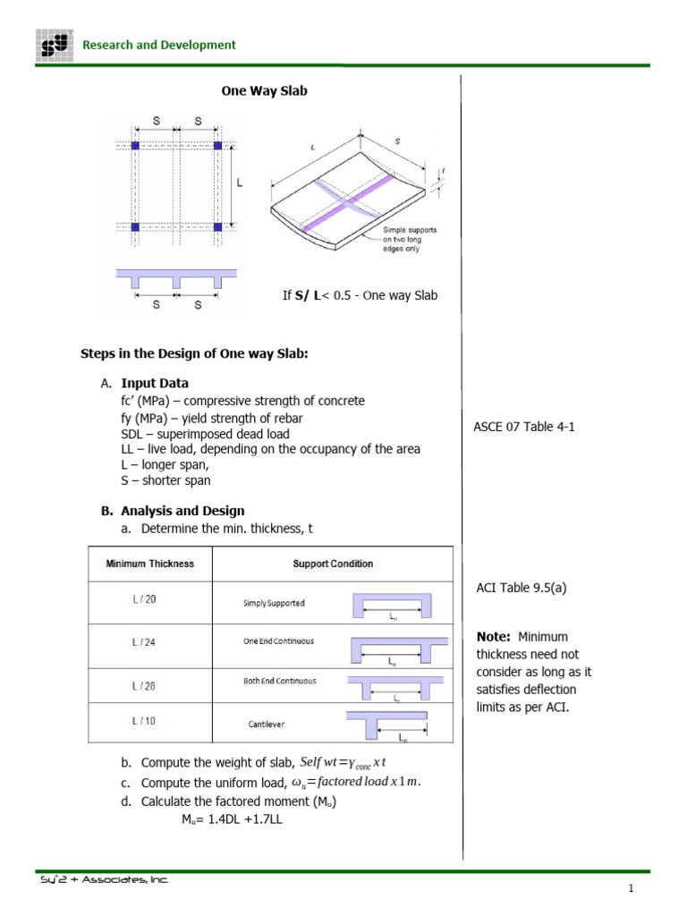 One-Way Slab Design | PDF | Physical Sciences | Materials
