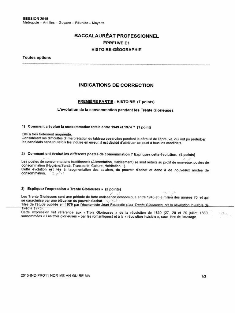 Bac Pro Indic Cor HG - 0615 | PDF