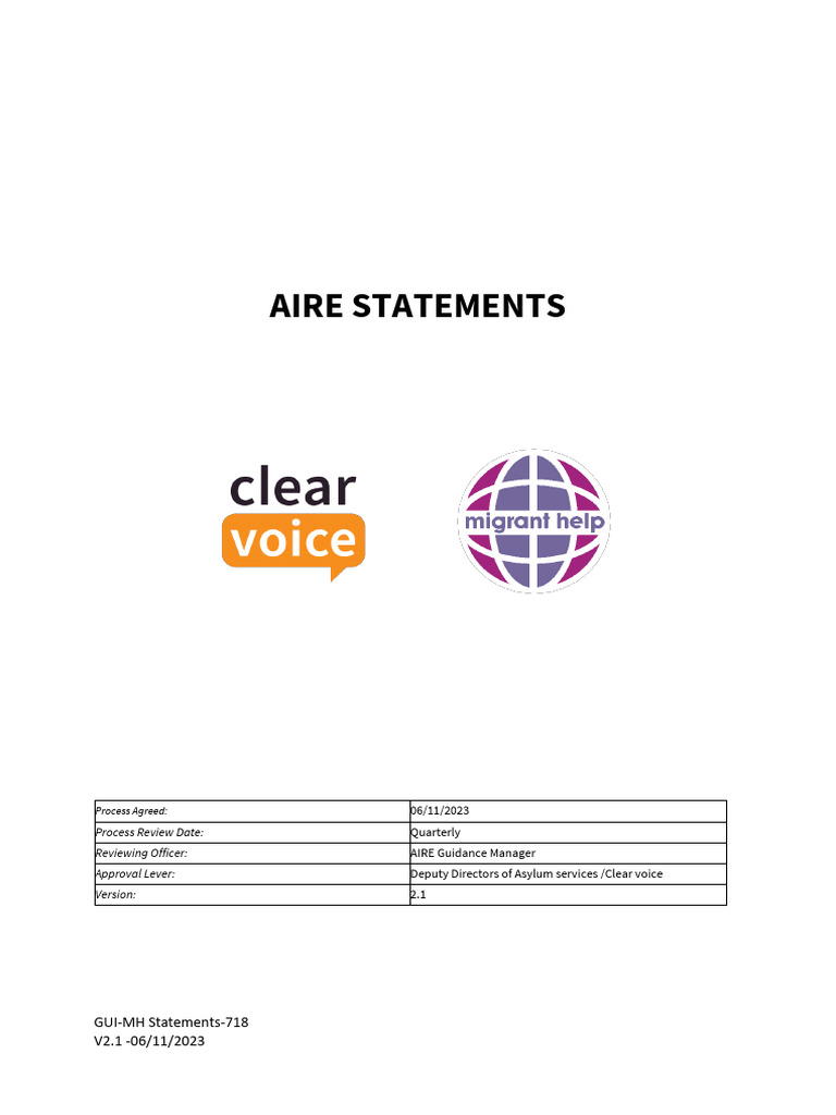 Migrant+Help+Statements+V2 1+ (Nov+2023) | PDF