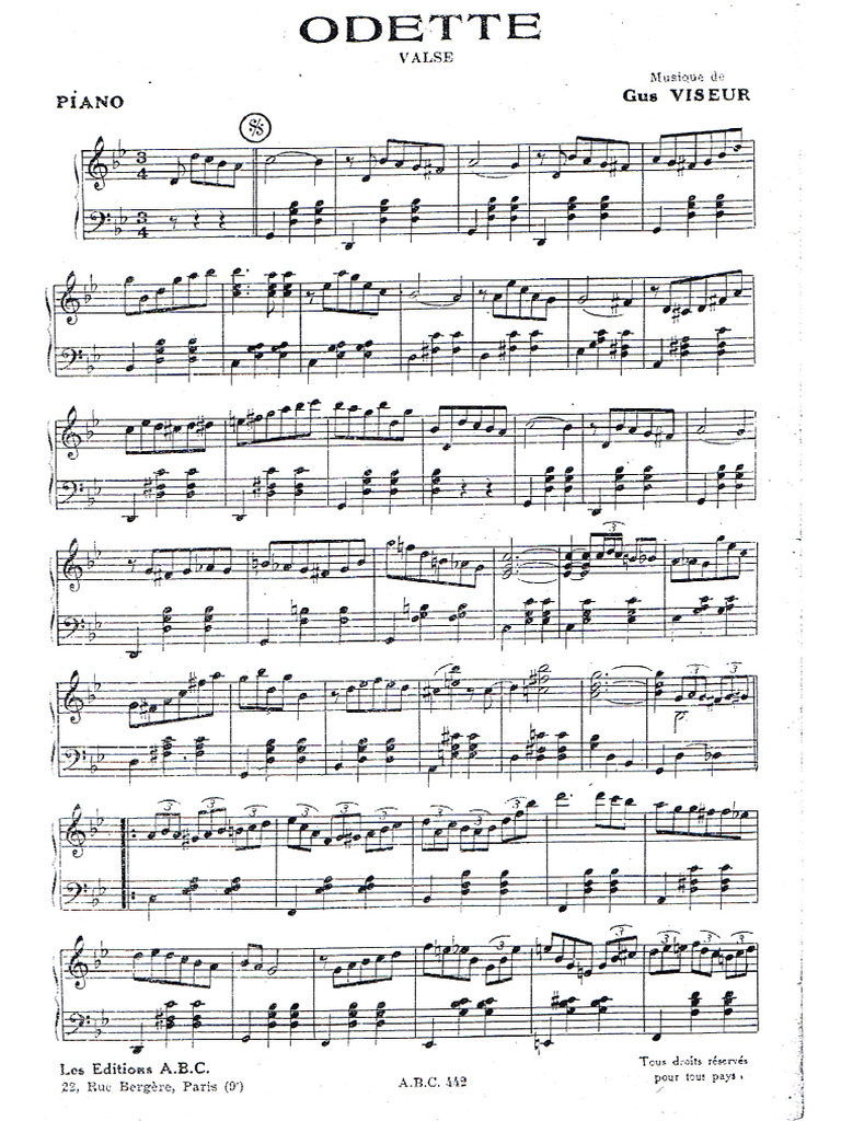 Sheets - Gus Viseur - Odette-1 | PDF