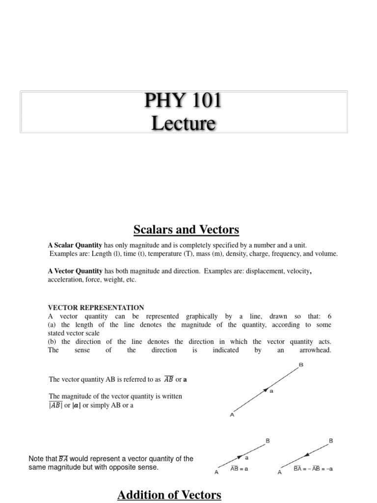 Phy 101 | Download Free PDF | Euclidean Vector | Acceleration