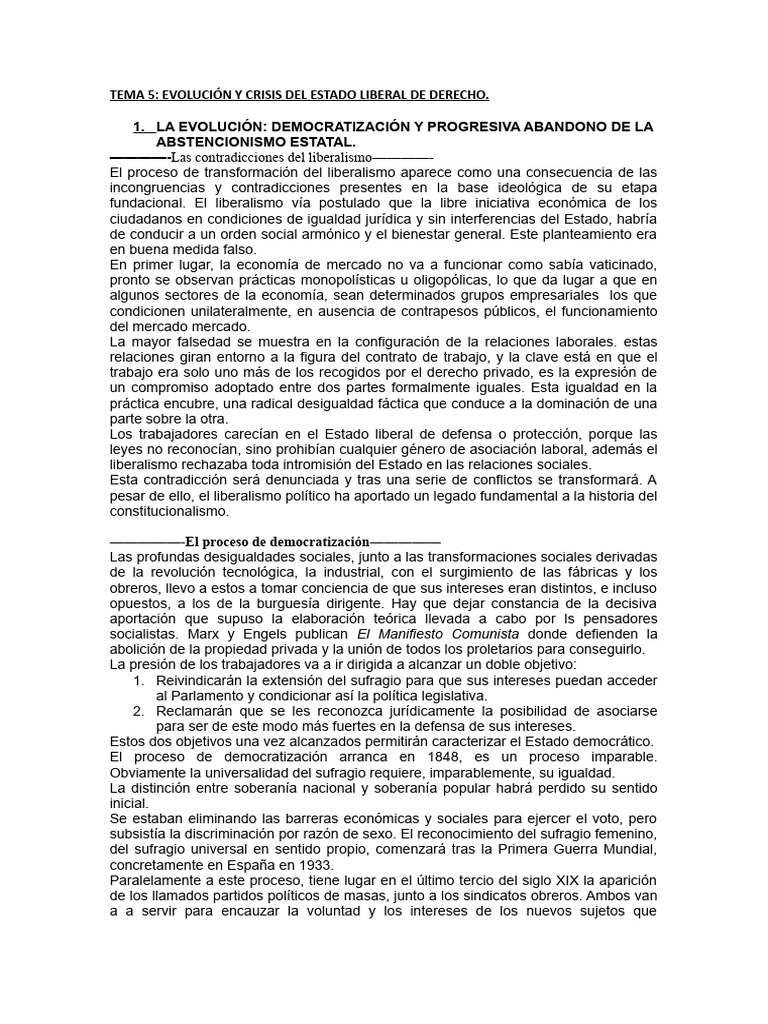 Tema 5 Consti | PDF | Democracia | Ideologías políticas