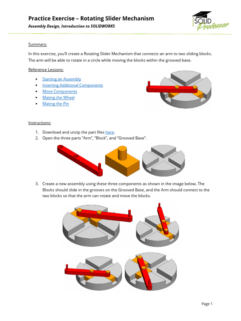 13-EX - 08 Rotating Slider Mechanism | PDF