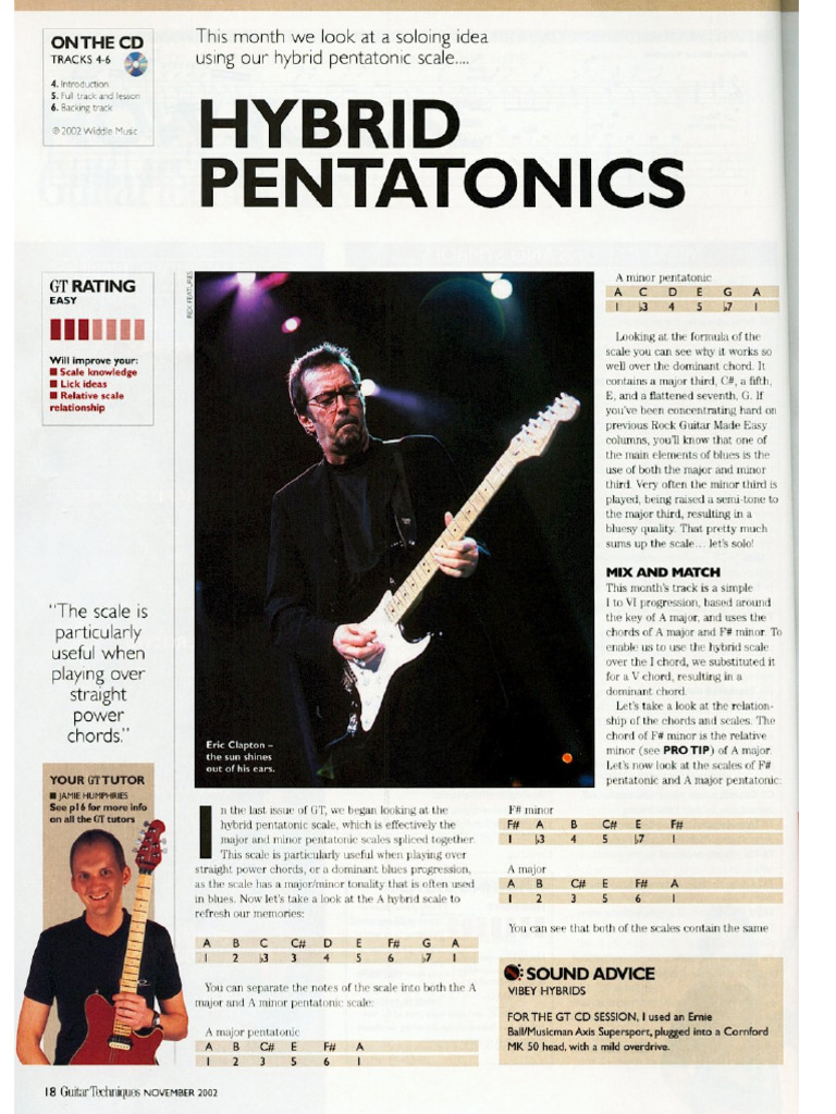 Rock Guitar Made Easy Lesson 13 - Hybrid Pentatonic (Guitar Techniques ...