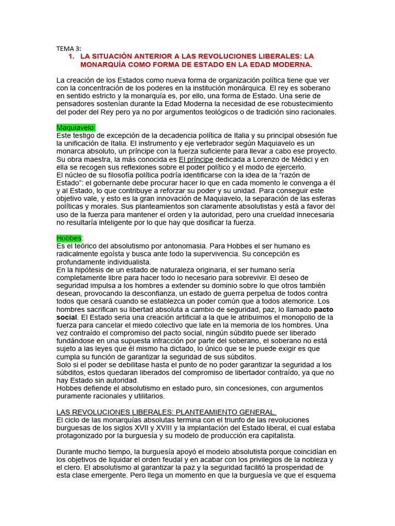 Tema 3 Consti | PDF | Constitución | Estado (política)