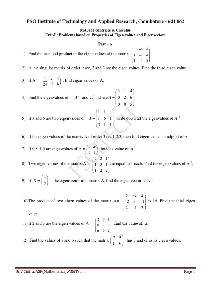 Property Based Problems | PDF | Eigenvalues And Eigenvectors | Theoretical Physics