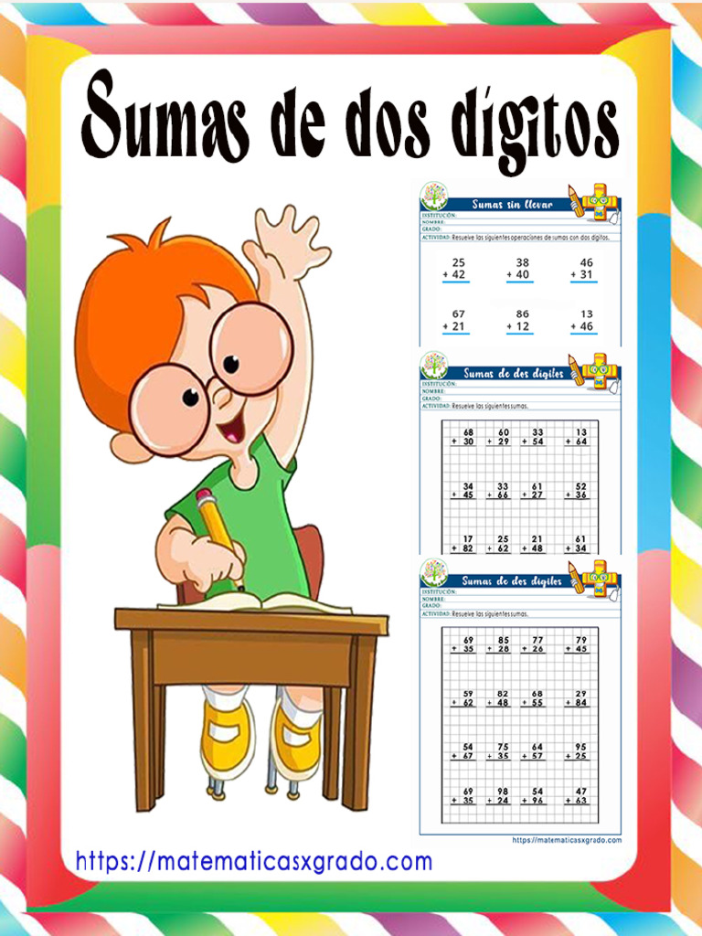 Sumas de Dos Cifras Llevando | PDF