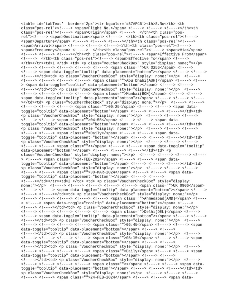 Flight Schedule | PDF