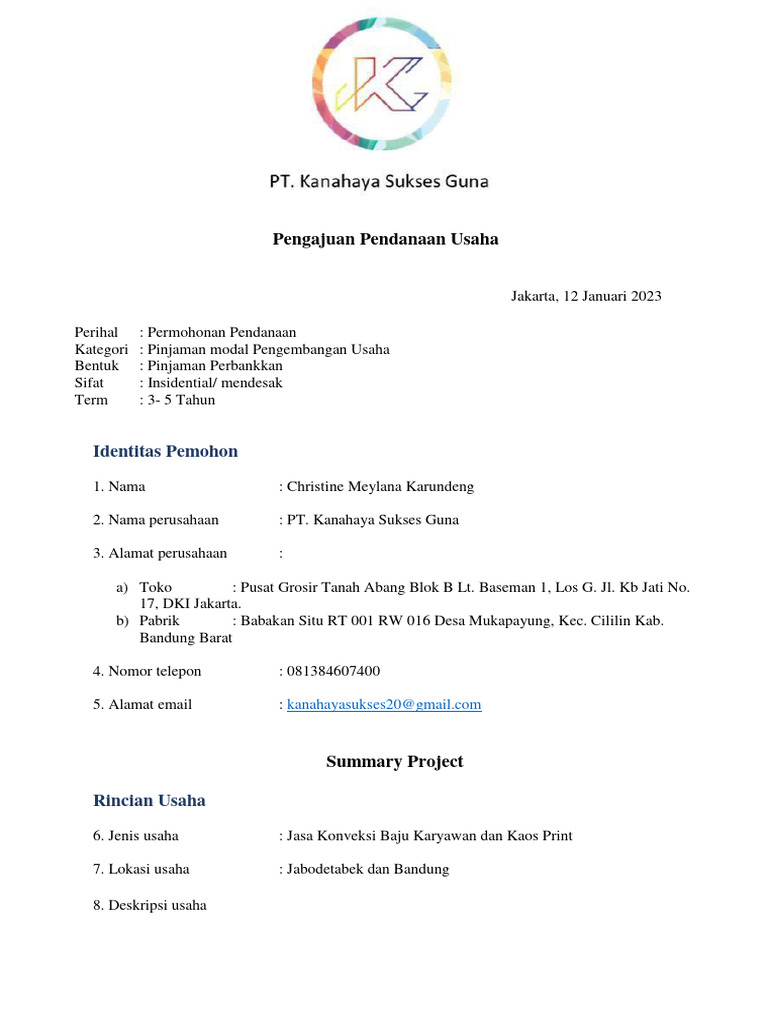 Resume PT Kanahaya | PDF