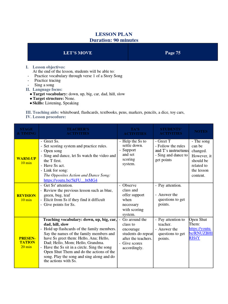 Lesson Plan - DDTN - Unit 10 - Lesson 1 | PDF | Behavior Modification ...