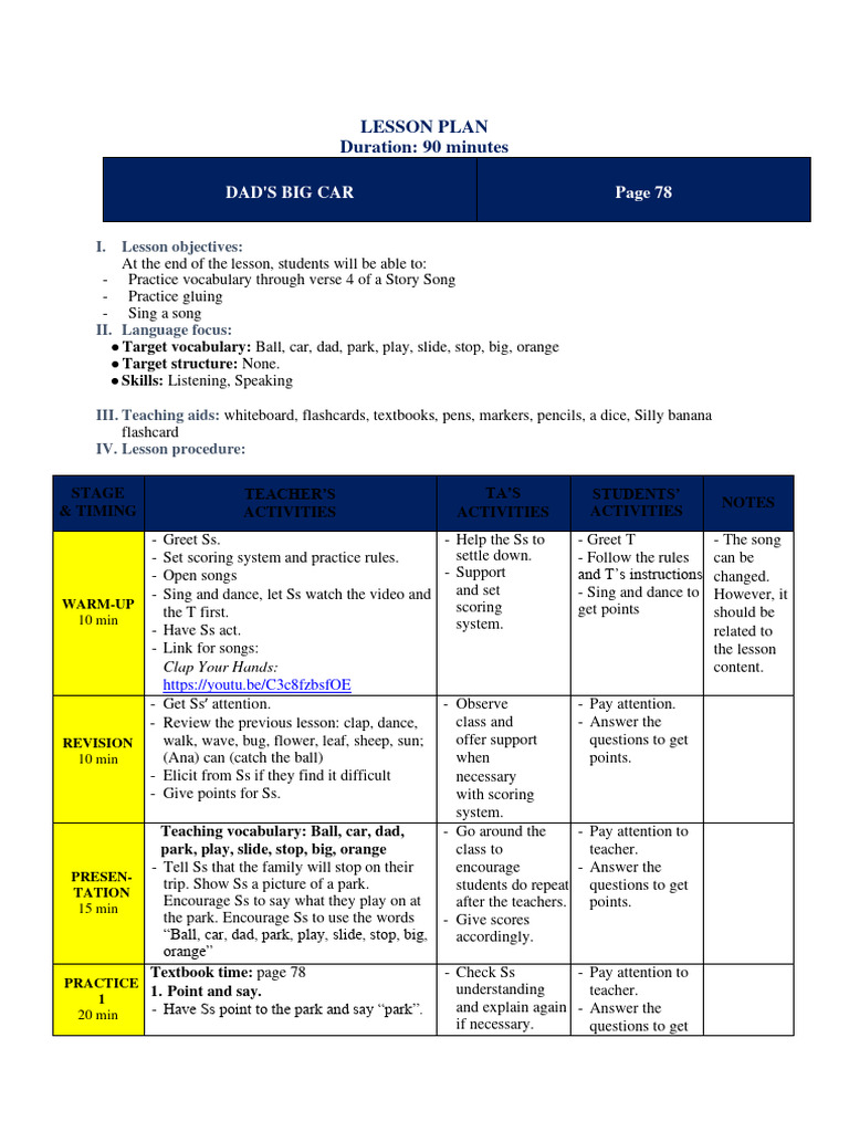 Lesson Plan - DDTN - Unit 10 - Lesson 4 | PDF
