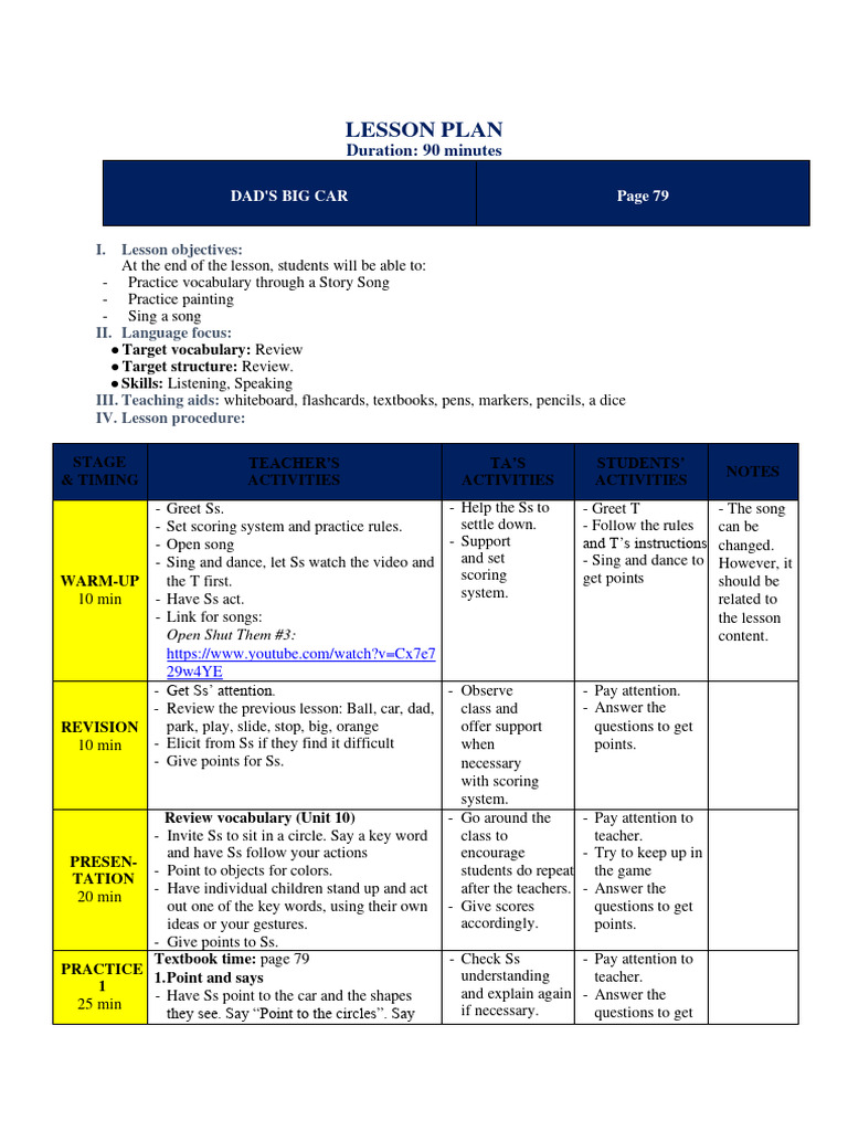 Lesson Plan - DDTN - Unit 10 - Lesson 5 | PDF | Cognition | Learning