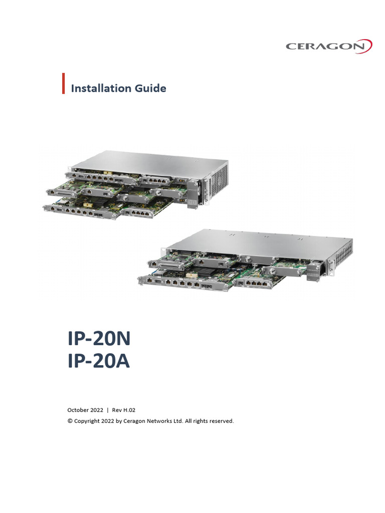 Ceragon Ip 20n Ip 20a Installation Guide Rev H 02 Pdf Electromagnetic Interference
