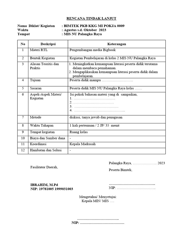 RTL Bimtek PKB KKG Mi | PDF