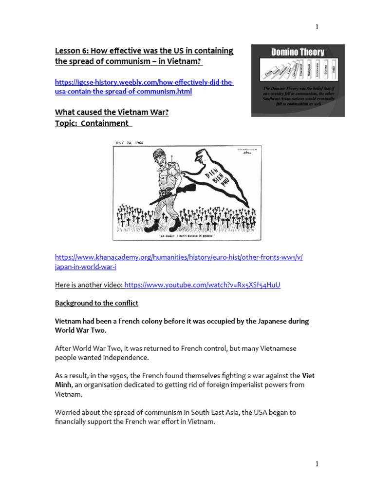 Lesson 1 - Vietnam War | PDF | Vietnam War | Viet Cong